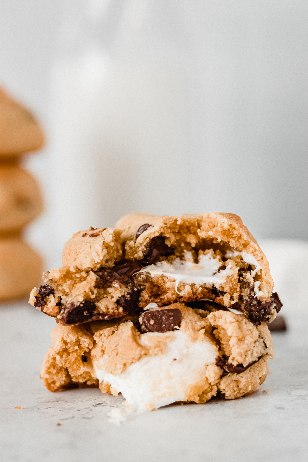 Marshmallow Stuffed Chocolate Chunk Cookies